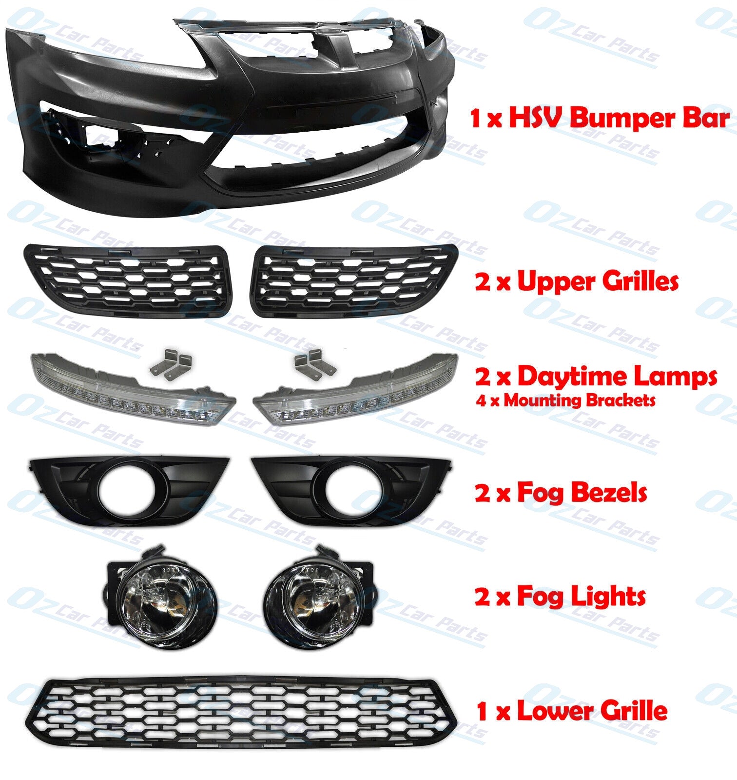COMPLETE FRONT BAR BUMPER FOR HOLDEN VE HSV E2 E3 Clubsport NEW SEDAN ...