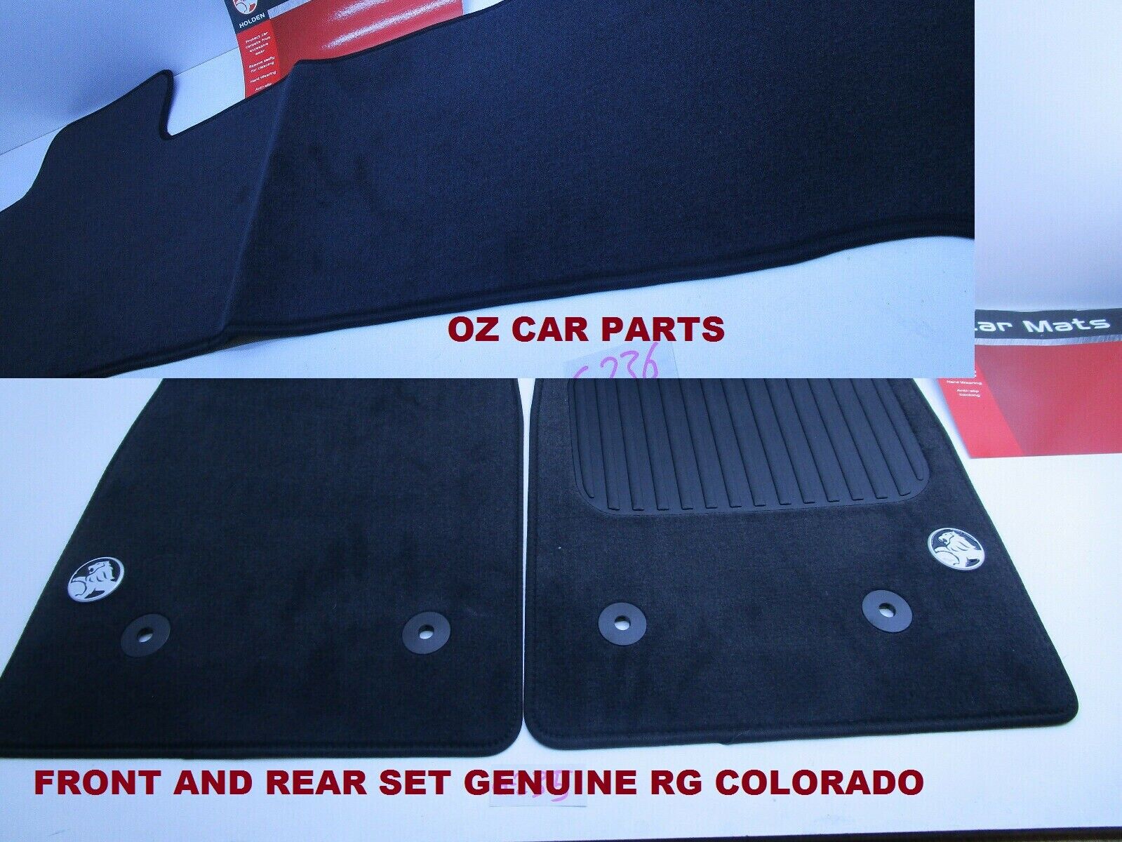 Floor Mats Carpet set HOLDEN RG COLORADO 2016/2020 FRONT AND REAR GENU ...