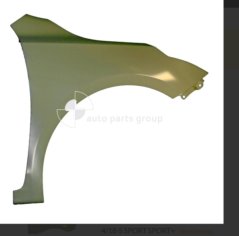 GENUINE RIGHT FRONT GUARD FOR KIA CERATO 12/2018-4/2021 SPORT+ WITHOUT ...