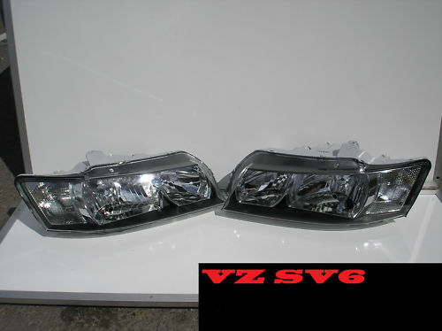 VZ SV6 SS HOLDEN COMMODORE BLACK HEADLIGHTS VZ SV8 SSZ SVZ NEW LEFT AN ...