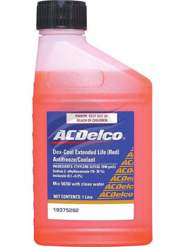 GENUINE RADIATOR COOLANT RED COLOUR 1-LITER ALL MAKE AND MODELS Dex-Co ...