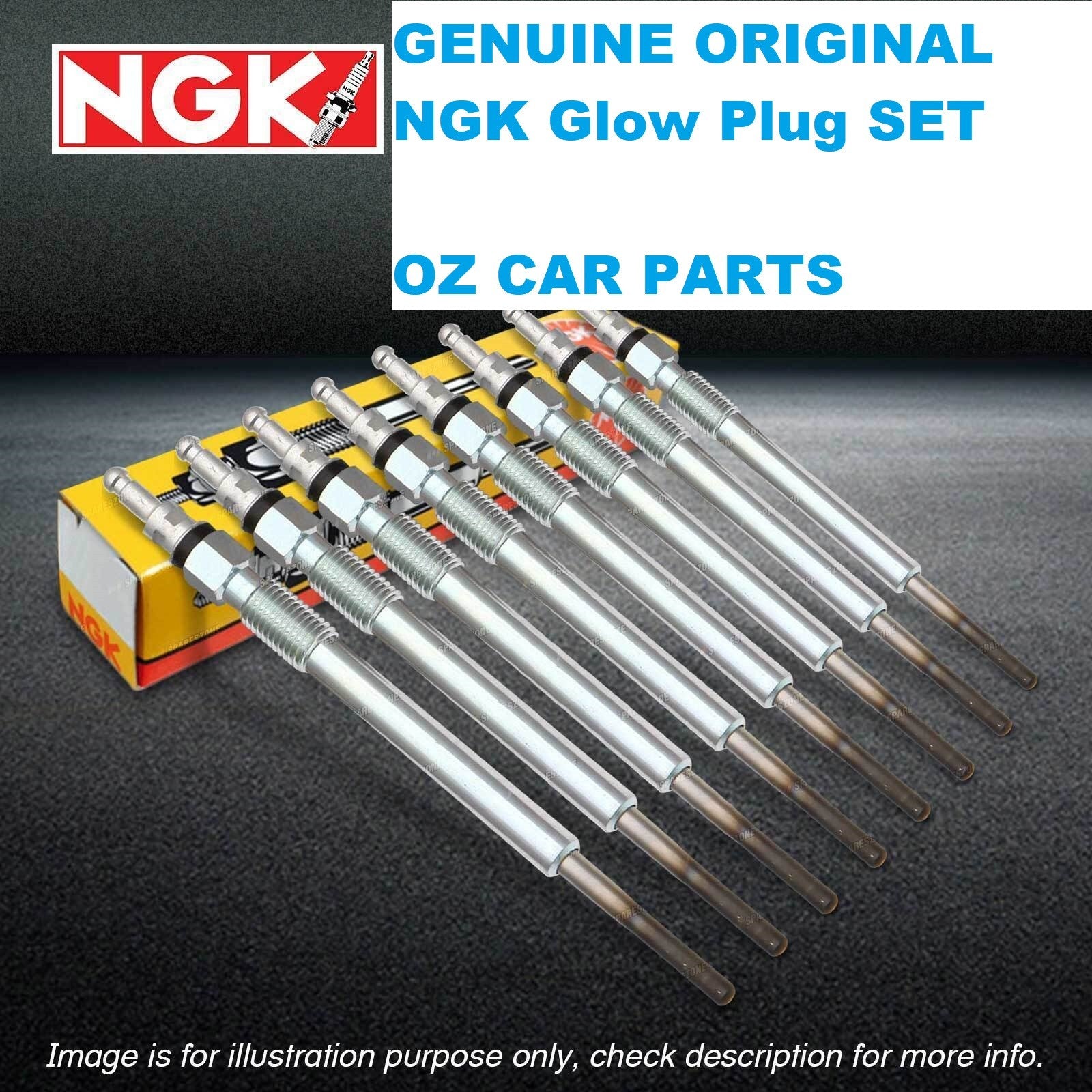 8X GENUINE Original NGK GLOW PLUG SET FOR Y1021J – ozcarparts-au