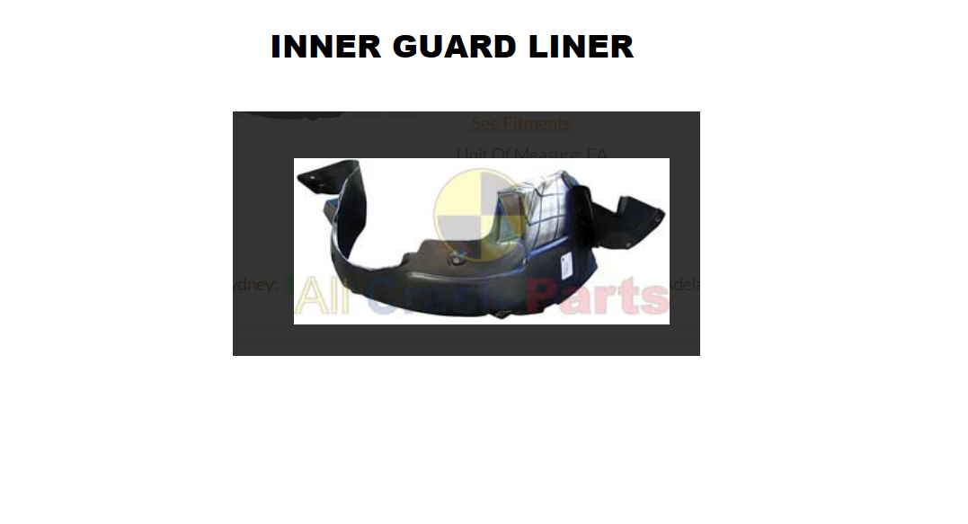NEW RIGHT FRONT GUARD LINER FOR HYUNDAI I30 FD 8/2007- 4/2012- WAGON I ...