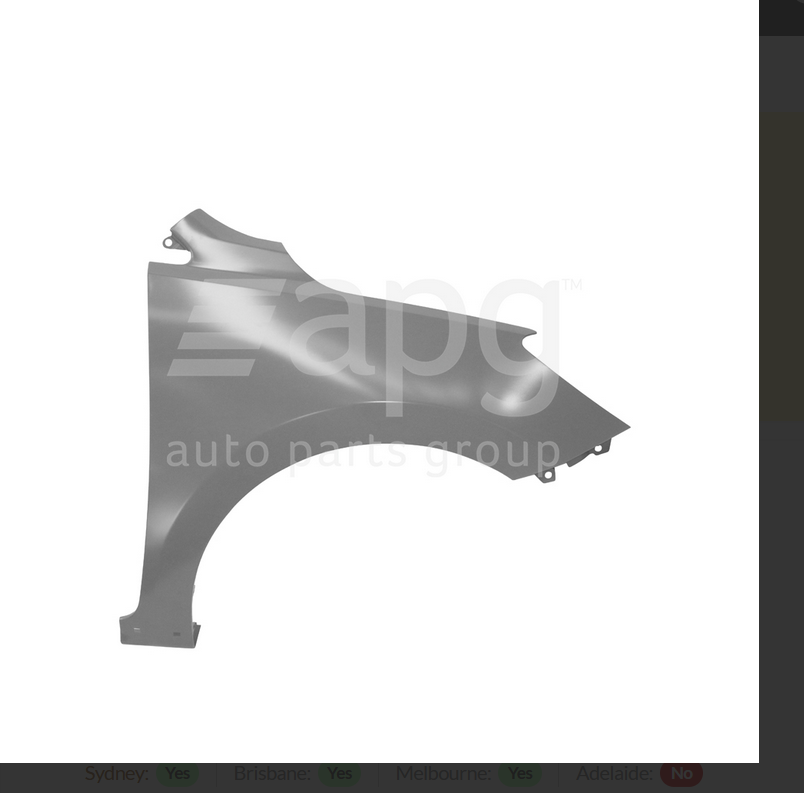 GENUINE RIGHT FRONT GUARD FOR KIA RIO HATCH GT 6/2018-ON WITHOUT BLINK ...