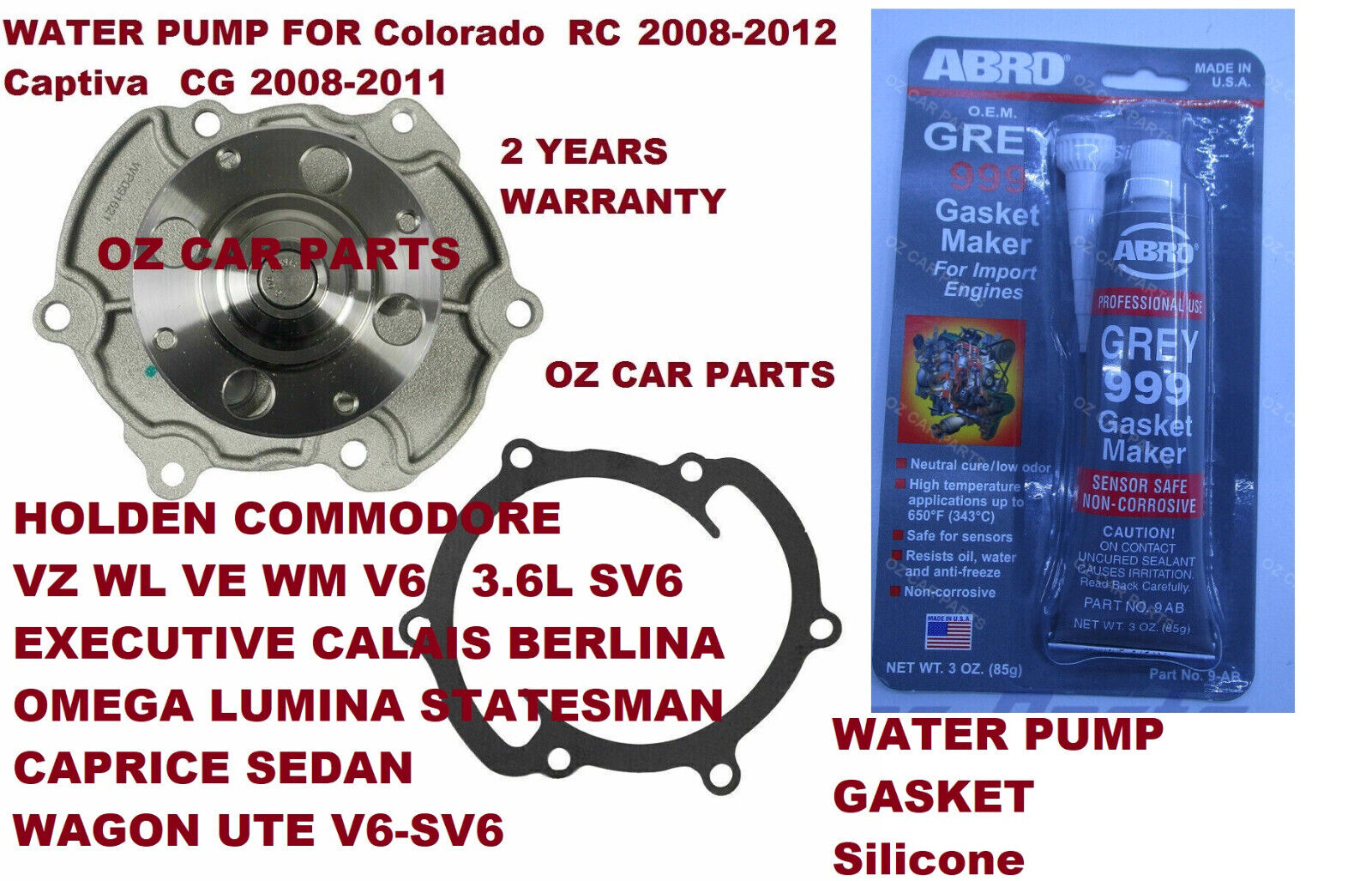 WATER PUMP SET-KIT FOR VZ ADVETRA V6 HOLDEN NEW – ozcarparts-au