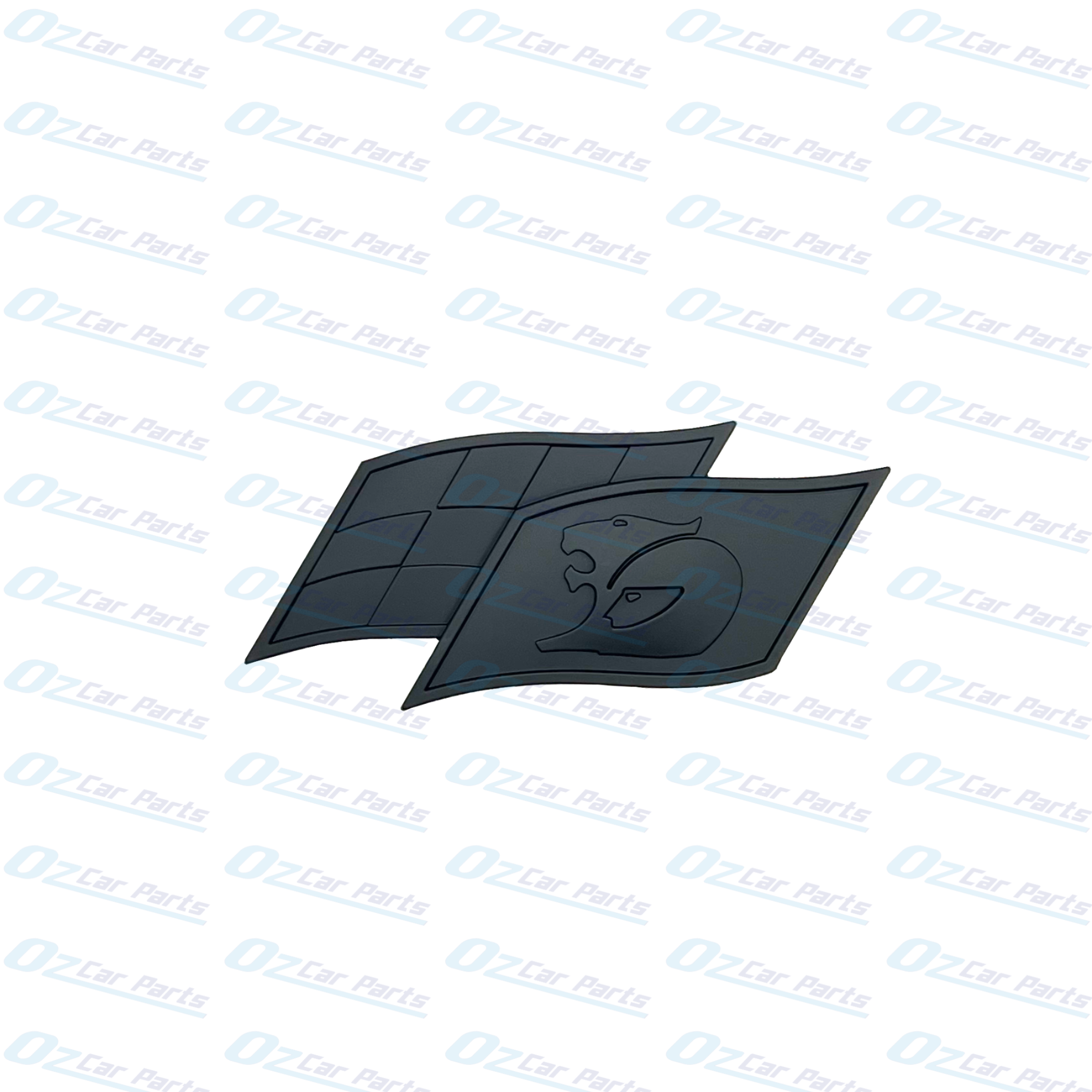 HSV Racing Flag Matte Black Badge Emblem for Holden Commodore VE VF SS ...