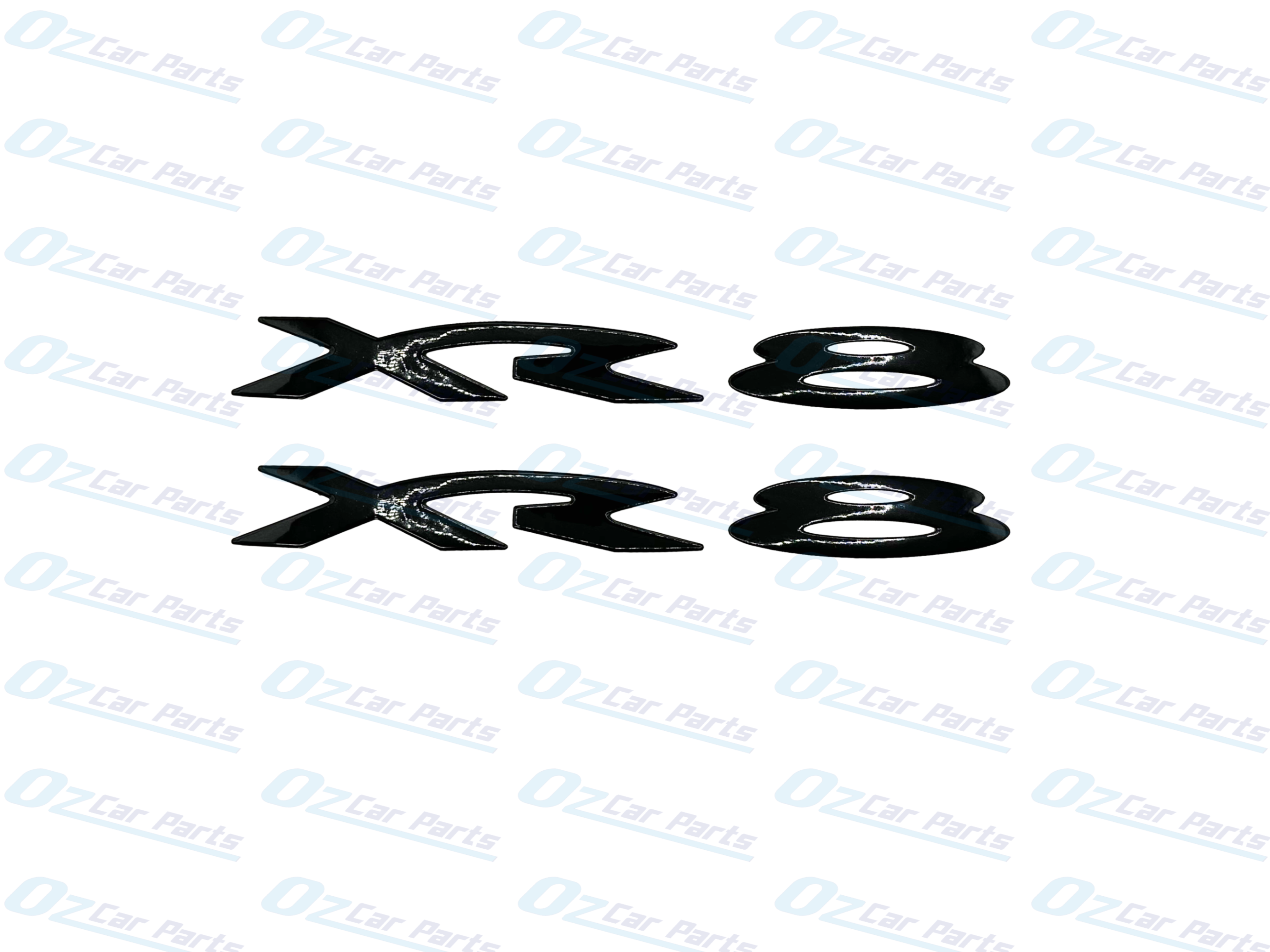 XR8 Badge Gloss Black Pair Set For Ford Falcon BA BF FG - Emblem X2 ...